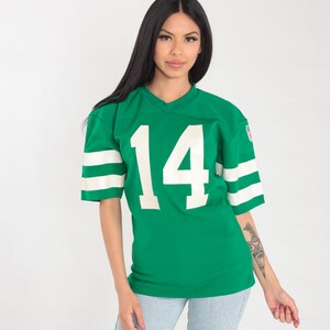 80s Football Shirt Numbered 14 T-shirt Philadelphia Eagles Green Sports ...