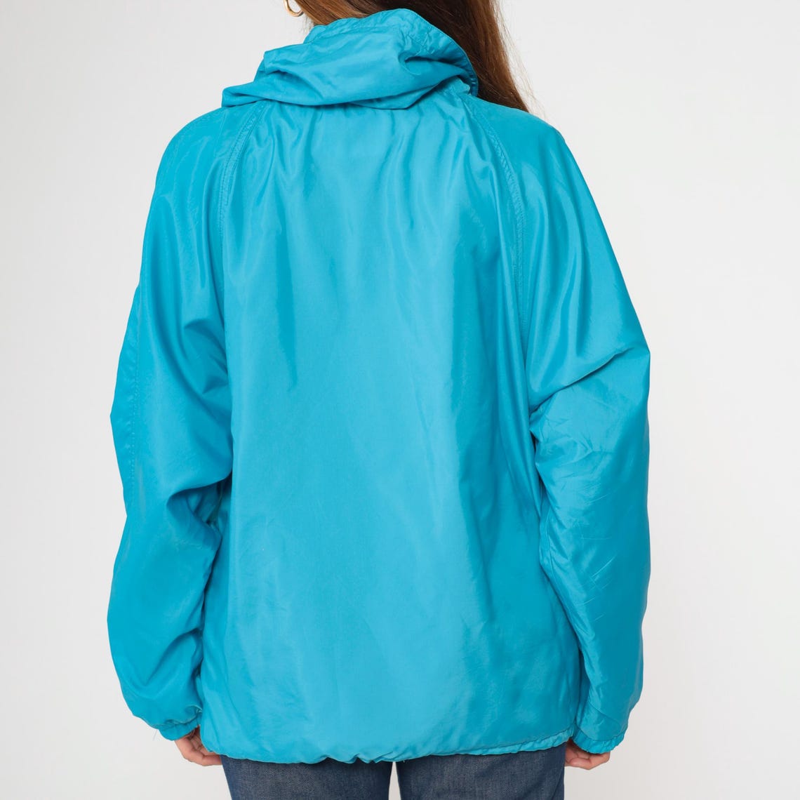Vintage Obermeyer Anorak Jacket 80s Blue Nylon Pullover Windbreaker ...