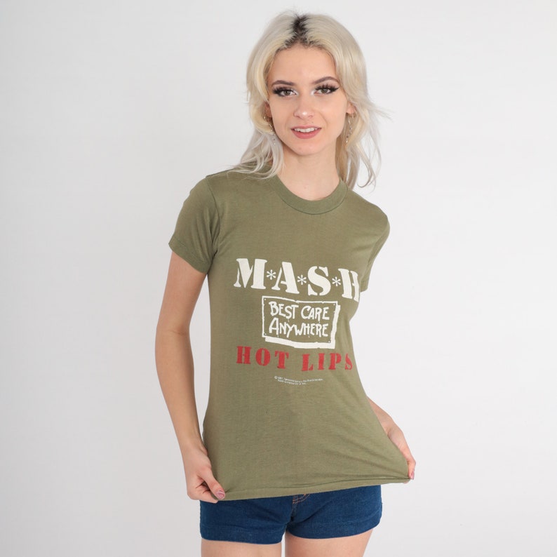 80s MASH Shirt M*A*S*H Hot Lips Tshirt Best Care Anywhere Graphic T ...