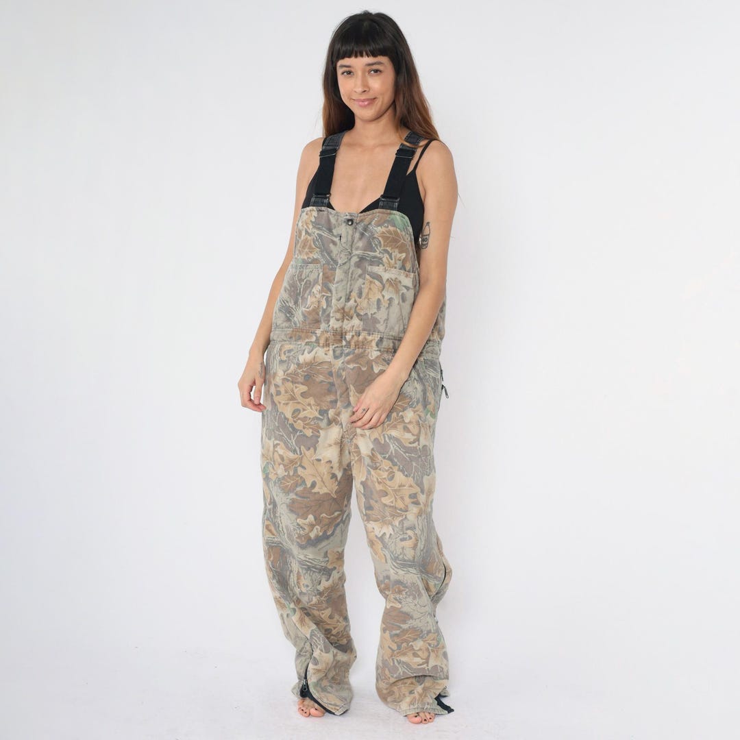 Vintage Camo Insulated Overalls 90s Walls Coveralls Camouflage Full Zip ...
