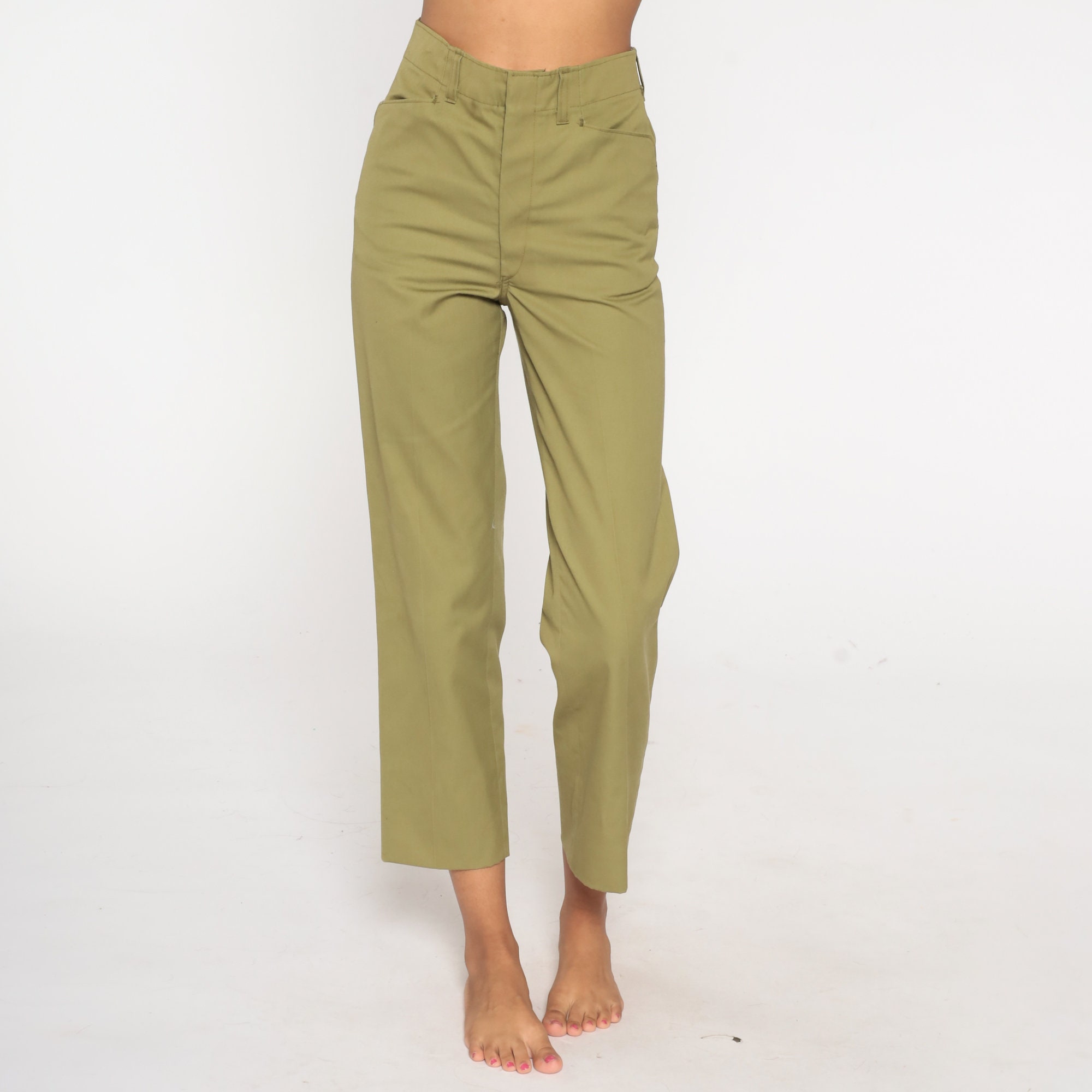 Boy Scout Pants Olive Green Pants Army High Waisted Combat 80s - Etsy