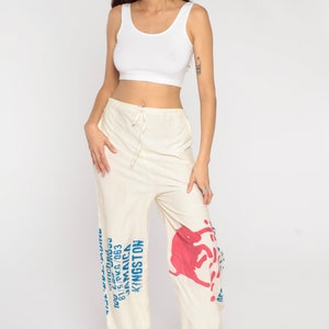 Vintage Flour Sack Pants 70s Feedsack Trousers Jamaica Kingston Flour ...