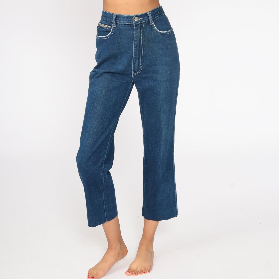 Bootcut Jeans Derrieres Ankle Jeans High Waisted Jeans 80s Denim Pants ...