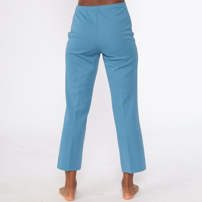 BELL BOTTOM Pants 70s Blue Polyester High Waisted Trousers - Etsy Israel