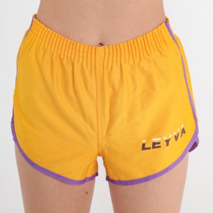 80s Gym Shorts Yellow Dolphin Shorts Leyva Purple Ringer Shorts Jogging ...