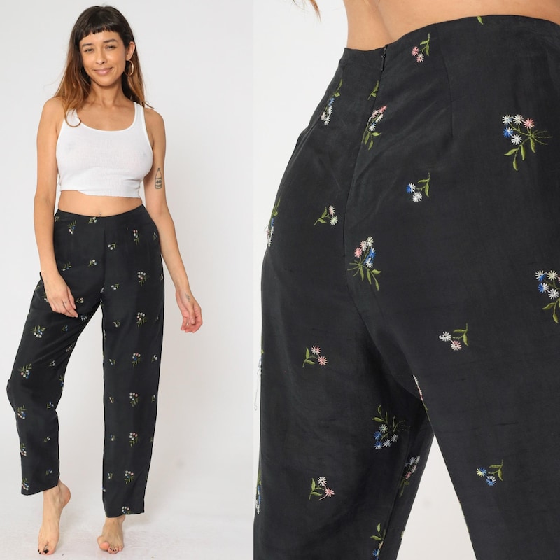 Embroidered Pants - Etsy