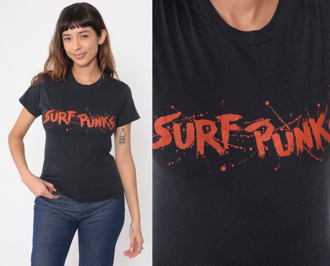 80s Surf Punks Shirt Band T Shirt Malibu LA Band Tee Concert Rock Tshirt Tour Vintage Faded ...