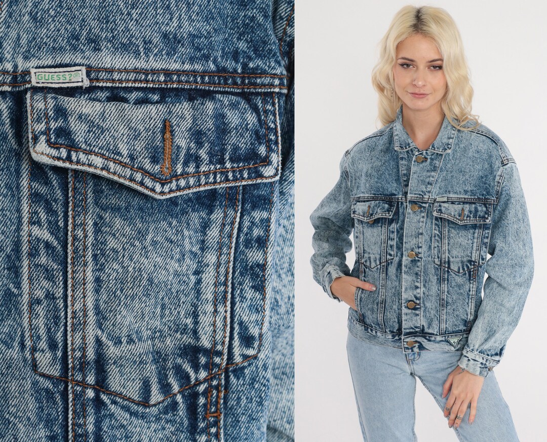 Acid Wash Guess Jacket 90s Denim Jacket Georges Marciano Blue Jean ...