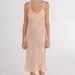 40s Slip Dress Peach Lingerie Nightgown Midi Dress Basque Waist ...