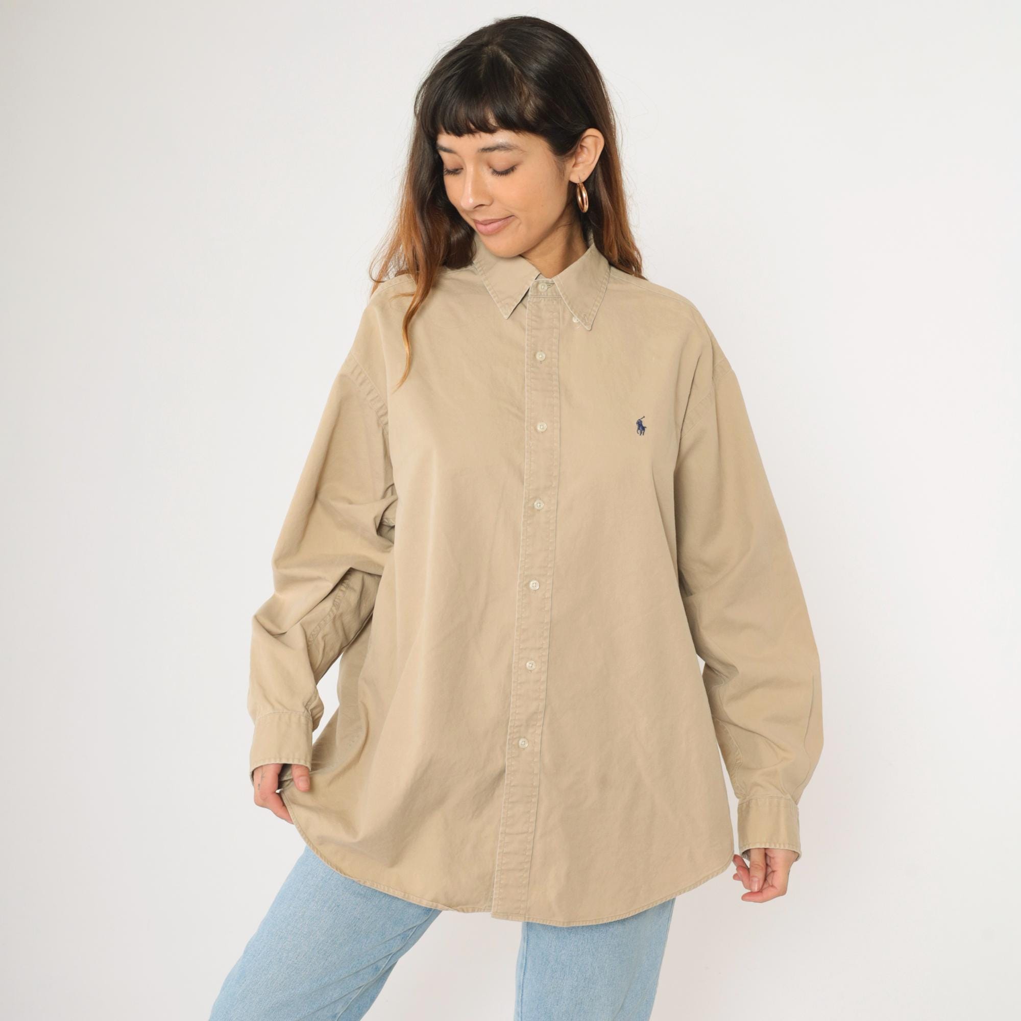 90s Ralph Lauren Blake Shirt Khaki Polo Sport Oxford 1990s 90s Ralph Lauren Blake Shirt Khaki Polo Sport Oxford 1990s