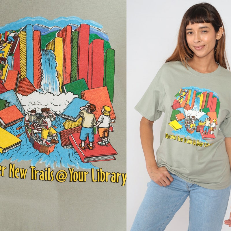 Library T Shirt - Etsy