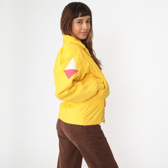 Yellow Puffer Jacket 80s Roffe Ski Jacket Retro Puffy… - Gem