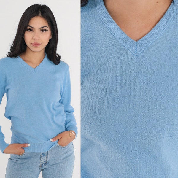 Blue V Neck - Etsy