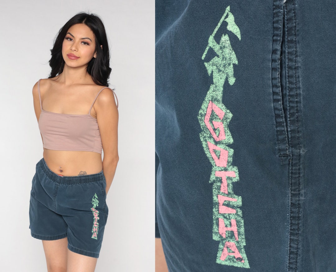 Grey Baggy Shorts 90s Neon Gotcha Shorts Surf Beach Skater - Etsy