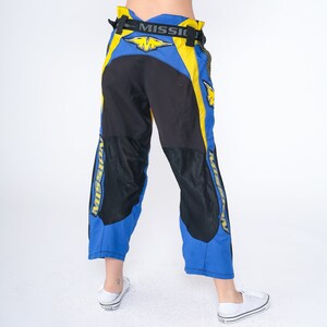 Mission Motocross Pants Y2K Dirt Bike Racing Yellow Blue Black Riding ...