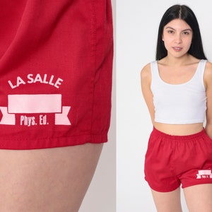 Red Gym Shorts 80s La Salle High School Physical Education Shorts High ...