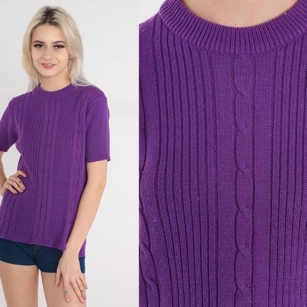 Purple Short Sleeve Top - Etsy
