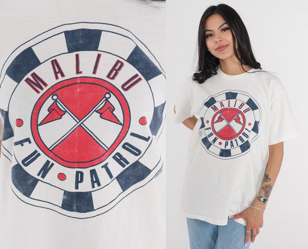 Malibu Fun Patrol Shirt 90s California T-shirt Funny Joke Beach ...