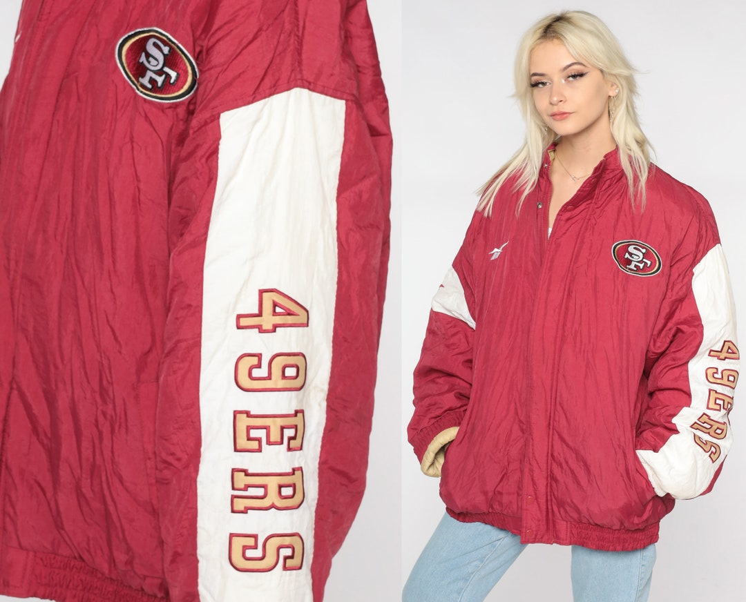 Vintage 49ers NFL Jacket 90s San Francisco Football Puffer Windbreaker ...