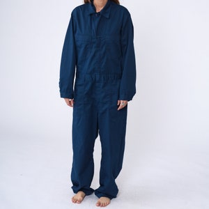 Navy Boiler Suit 42L 90s Coveralls Pants Jumpsuit Long Sleeve ...