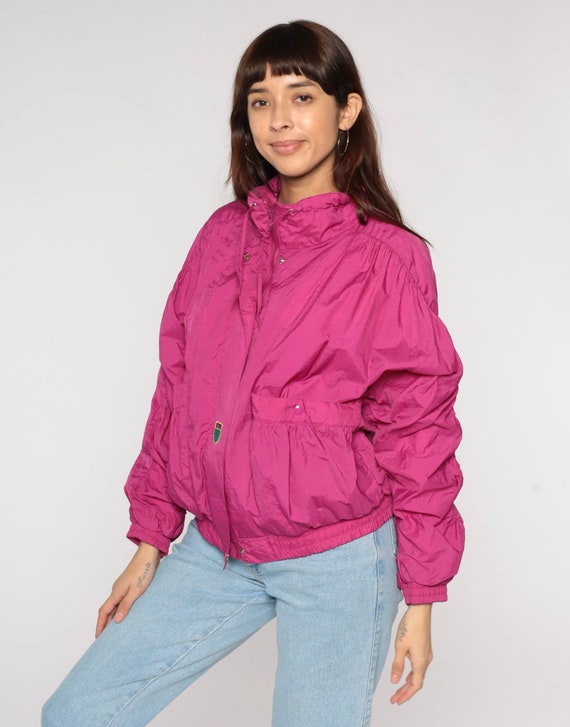Hot Pink Windbreaker 90s Gitano Zip Up Jacket Retro B… - Gem