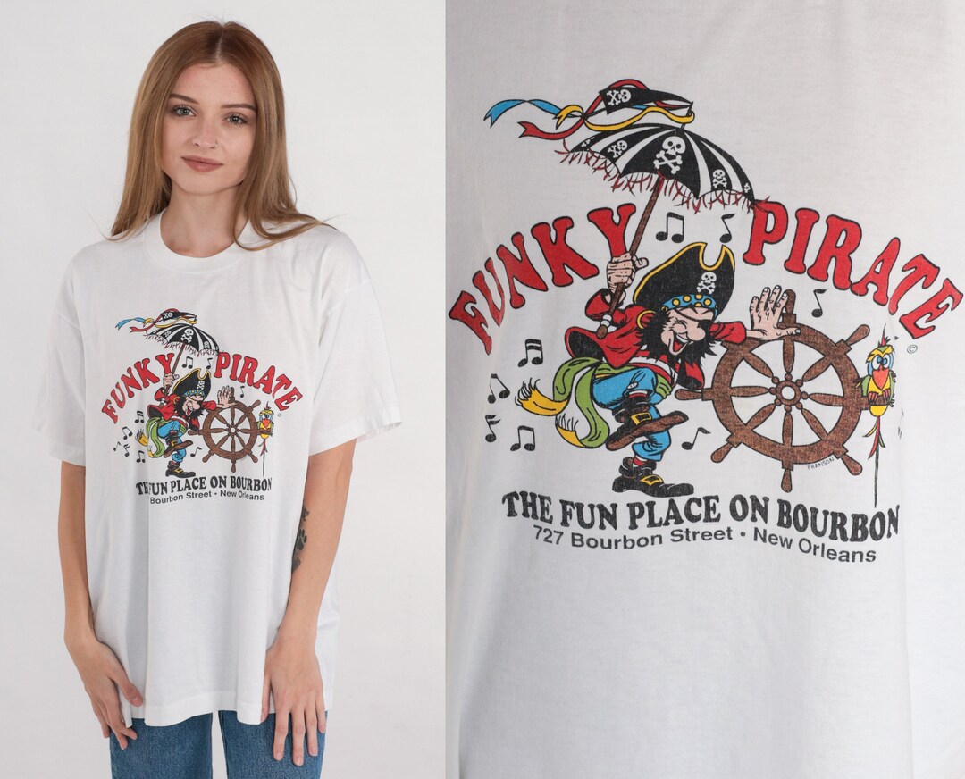 The Funky Pirate Shirt 90s New Orleans Dive Bar T-shirt Blues Club Pub ...