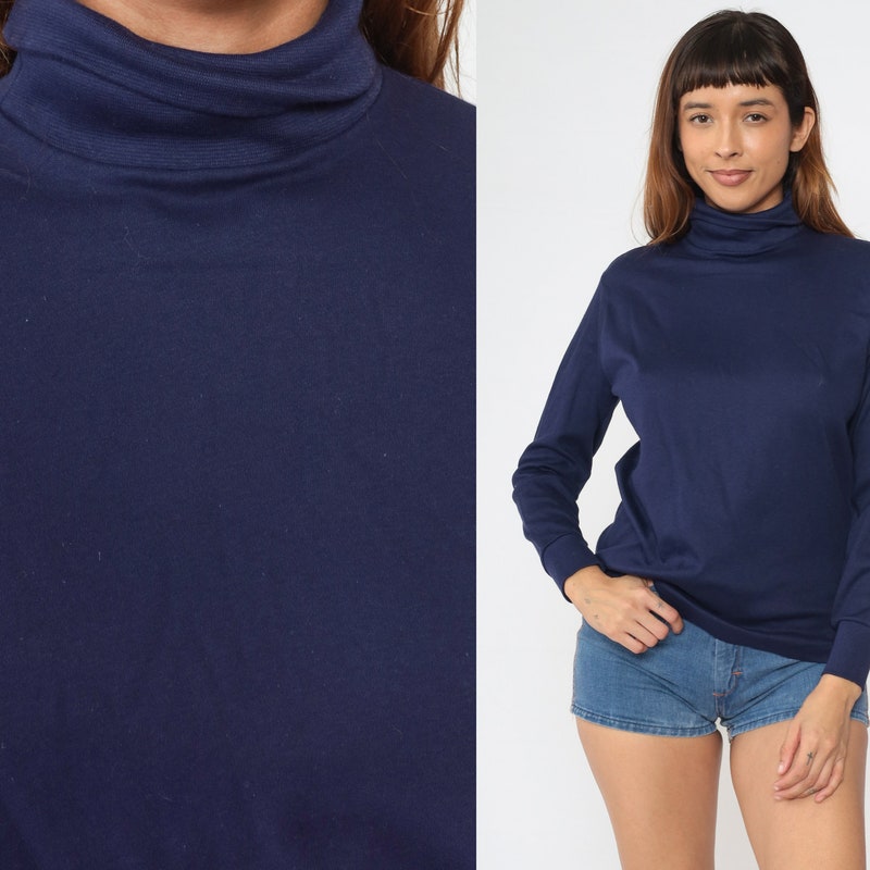 Blue Turtleneck - Etsy
