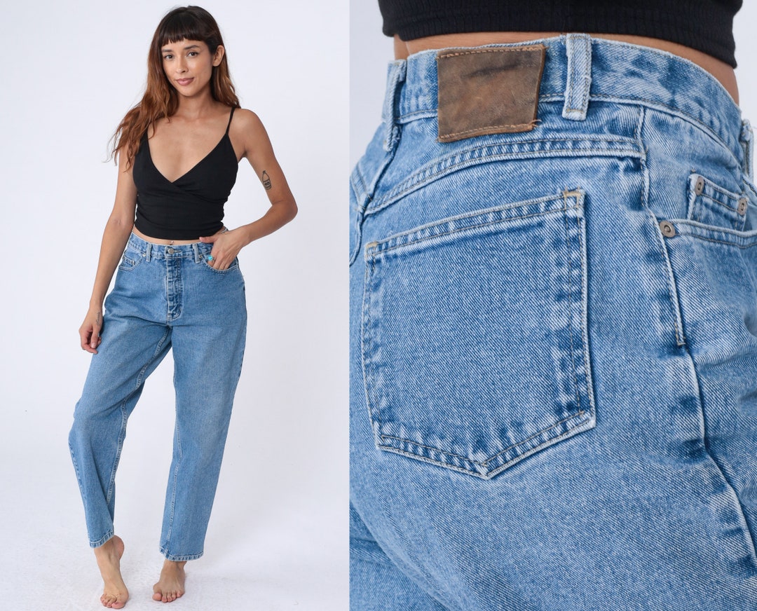 90s Mom Jeans Tapered Jeans High Rise Relaxed Denim Pants High Waisted ...