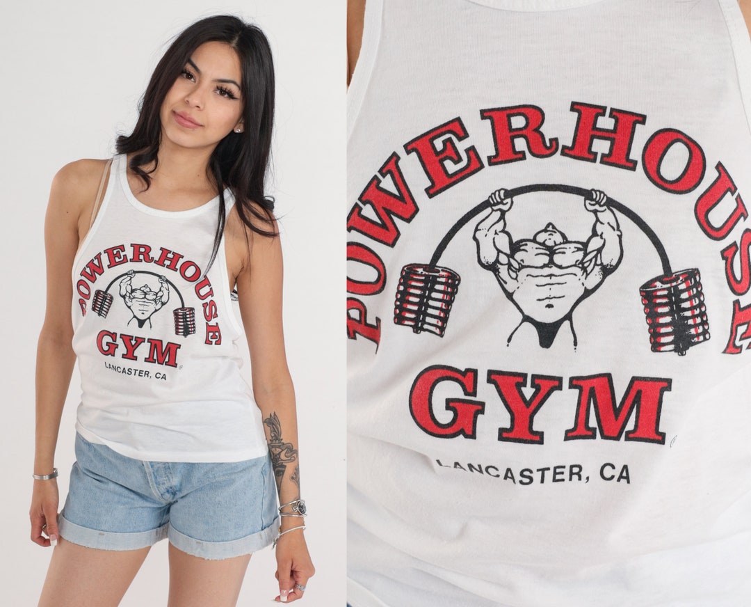 Powerhouse Gym Tank Top 90s Weightlifting Shirt Lancaster California ...