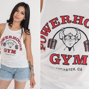 Powerhouse Gym Tank Top 90s Weightlifting Shirt Lancaster California ...