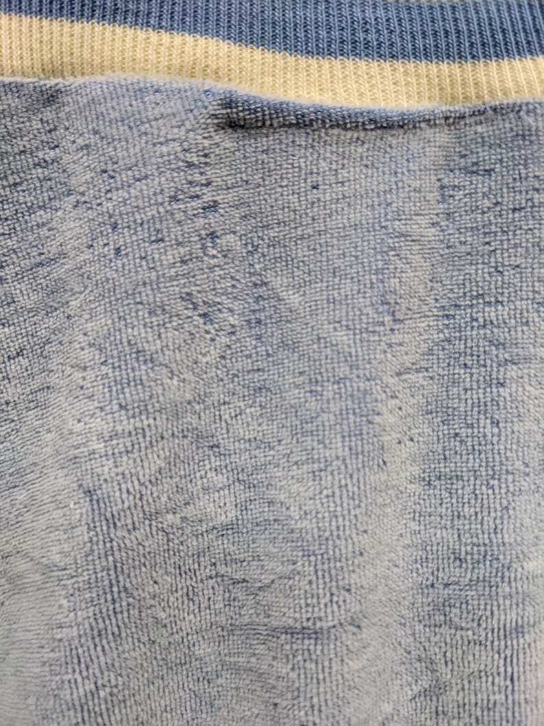 Terry Cloth Track Jacket 80s Baby Blue Zip up Jacket Retro - Etsy
