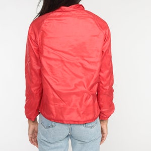 Red Nylon Jacket 80s Lightweight Shell Jacket Retro Plain Snap - Etsy