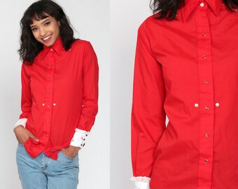 Snap Button Shirt - Etsy