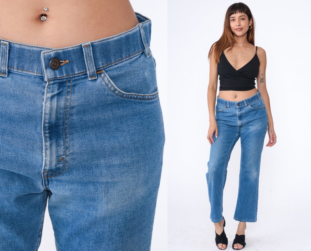 Bootcut Levis Jeans 90s Denim Pants Faded Worn Levi Strauss Distressed ...