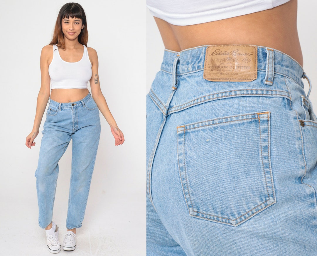 90s Eddie Bauer Jeans Mom Jeans Blue Denim Pants High Waist Jeans ...