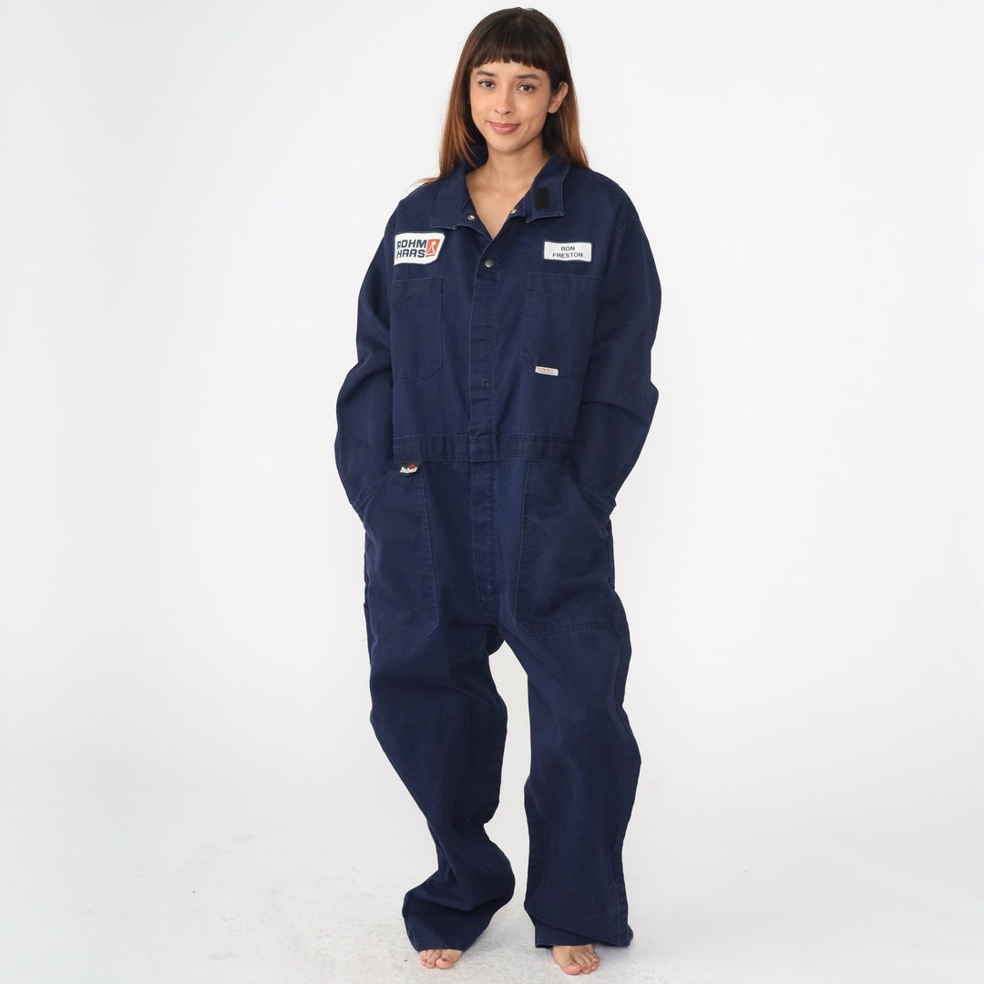 Rohm and Haas Uniform Coveralls Navy Blue Jumpsuit Boiler Suit Ron ...