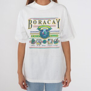 Boracay Philippines Shirt 90s Filipino T-shirt Sailboat Sailing Diving ...