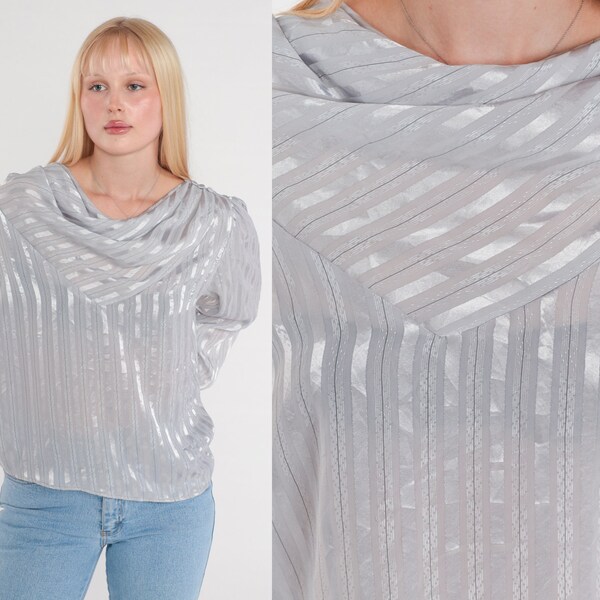 Silver Blouse - Etsy