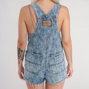 Acid Wash Overall Shorts 80s 90s Faded Glory Denim Shortalls Blue Jean ...