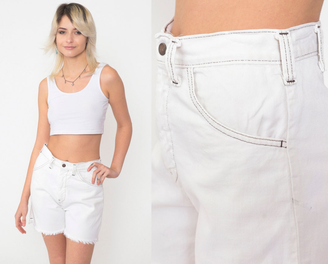 White Cut off Shorts 80s Denim Shorts Jeans Cutoff Jean Shorts Smooth ...