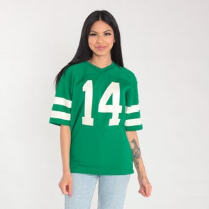80s Football Shirt Numbered 14 T-shirt Philadelphia Eagles Green Sports ...