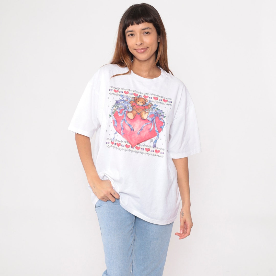 Teddy Bear Shirt 90s Heart Tshirt Lucy Rigg Art Grandma T Shirt ...