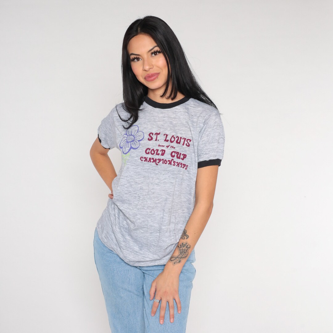 St Louis Shirt Gold Cup Championships Ringer Tee Shirt 80s Missouri ...