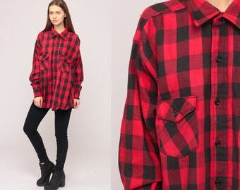Grunge plaid shirt | Etsy