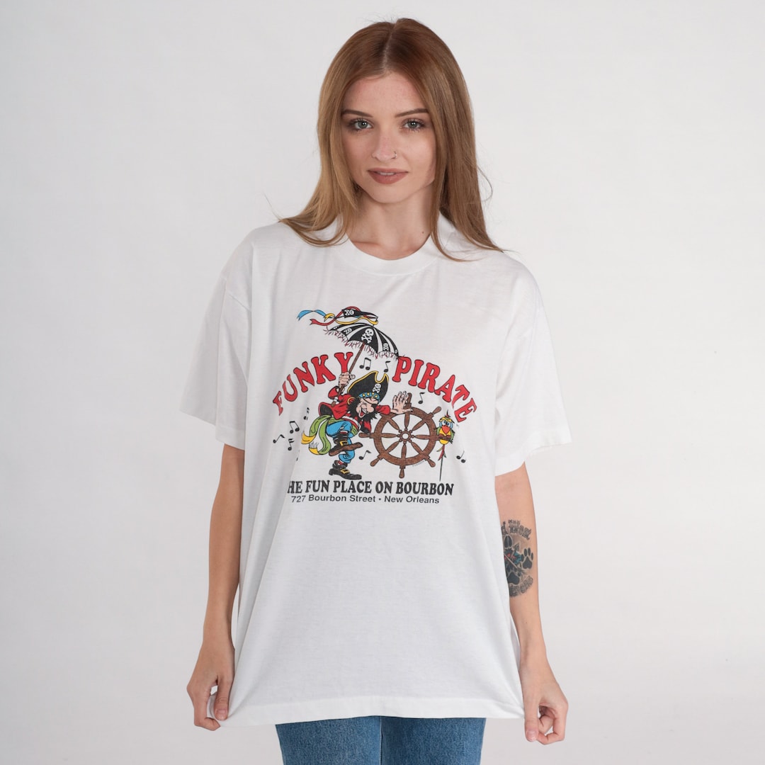 The Funky Pirate Shirt 90s New Orleans Dive Bar T-shirt Blues Club Pub ...