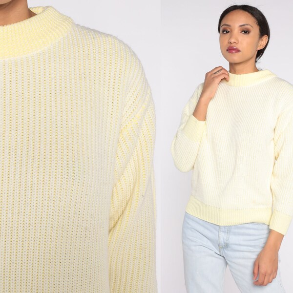 Pale Yellow Sweater - Etsy