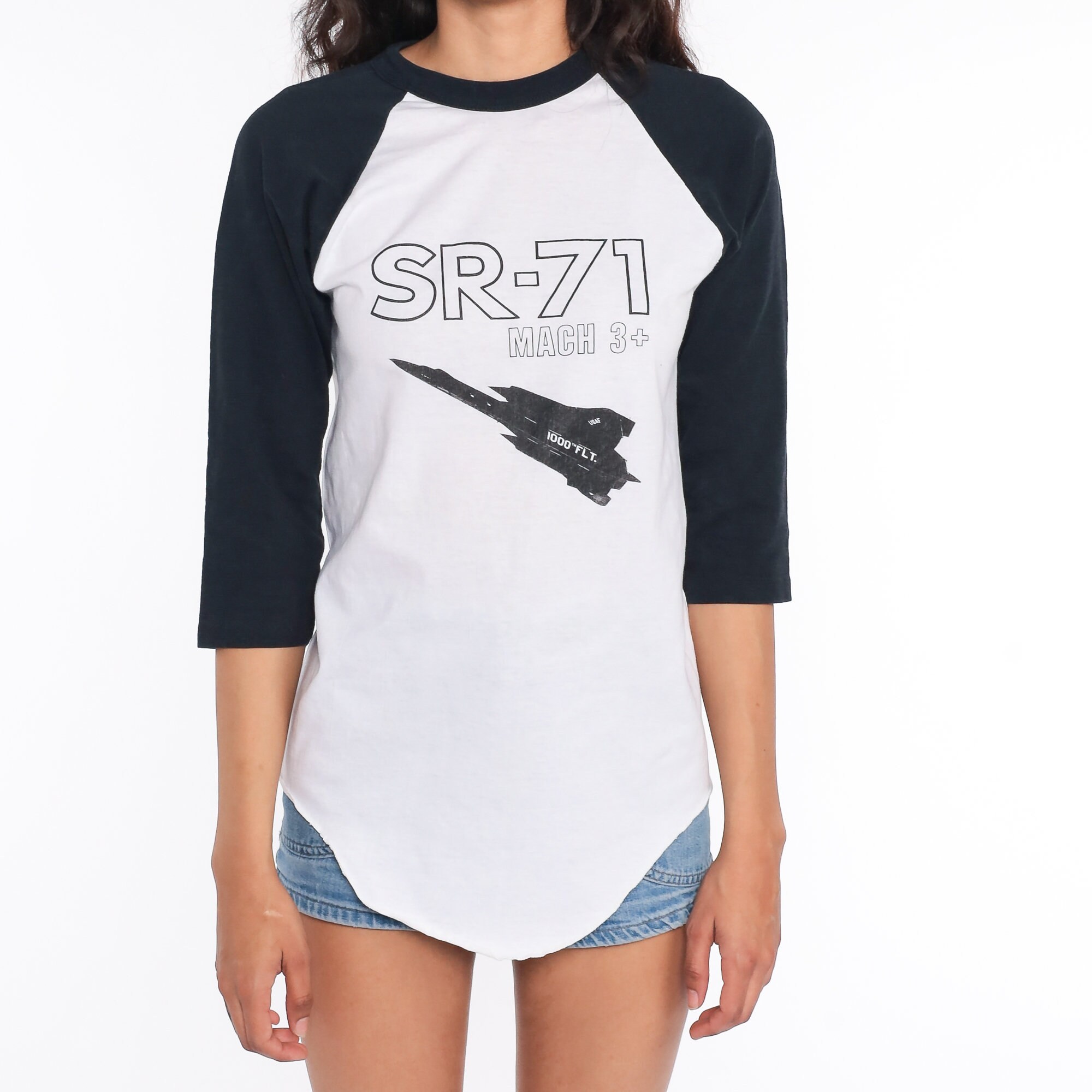 Vintage Airplane Tshirt Lockheed SR-71 Blackbird Shirt Ringer - Etsy UK