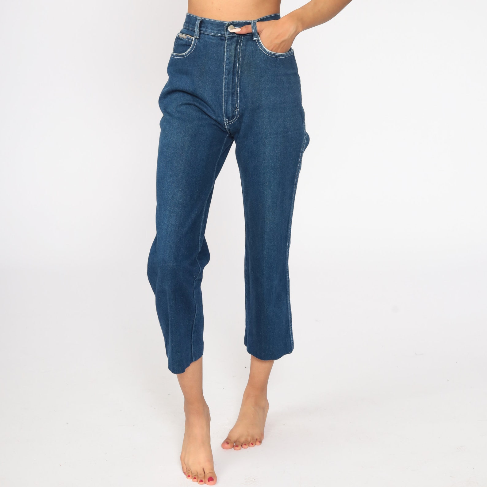 Bootcut Jeans Derrieres Ankle Jeans High Waisted Jeans 80s - Etsy