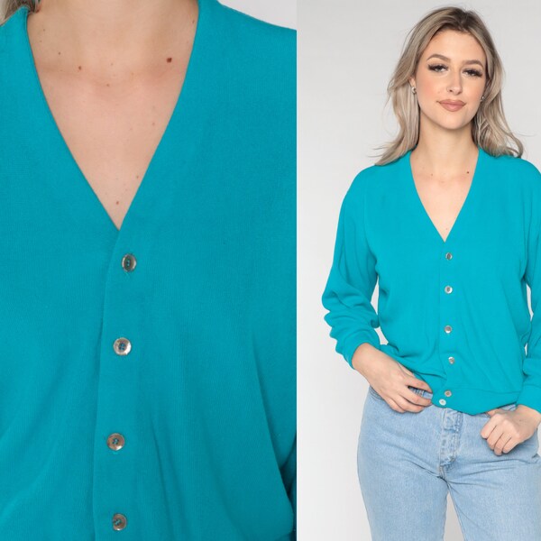 Turquoise Cardigan - Etsy