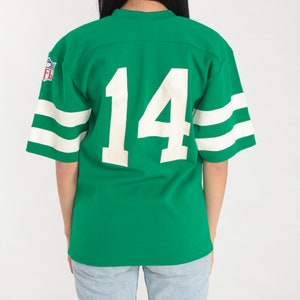 80s Football Shirt Numbered 14 T-shirt Philadelphia Eagles Green Sports ...